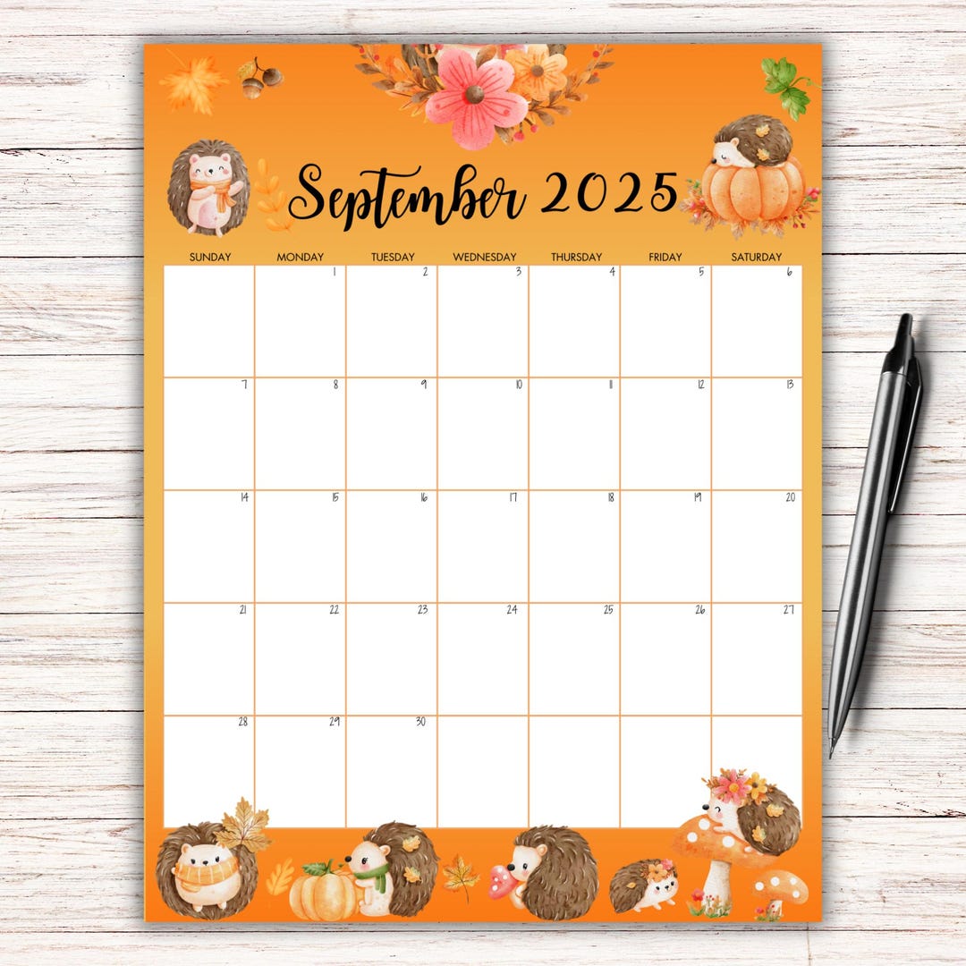 EDITABLE September 2025 Calendar, Kids Weekly Schedule, Homeschool ...