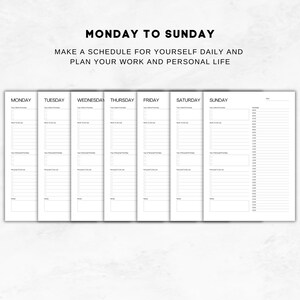 Work From Home Planner, Printable Daily Planner, Daily Hourly Planner ...