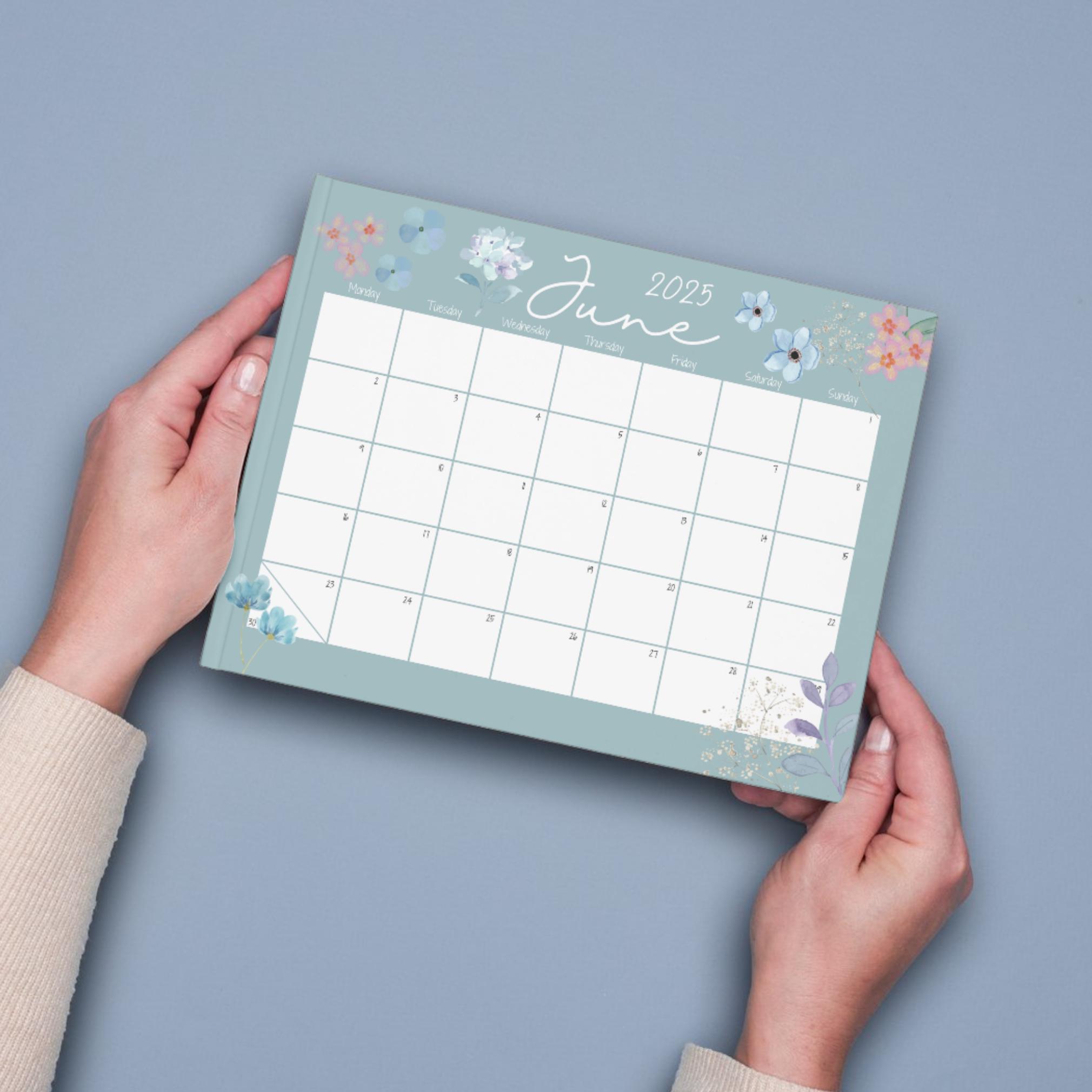EDITABLE June 2025 Calendar, Beautiful Colorful Flowers, Printable ...