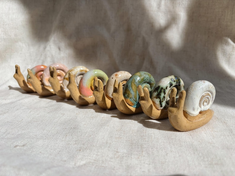 Ceramic Snails - Ring Holders, Plant Accessories, Knickknacks - Etsy