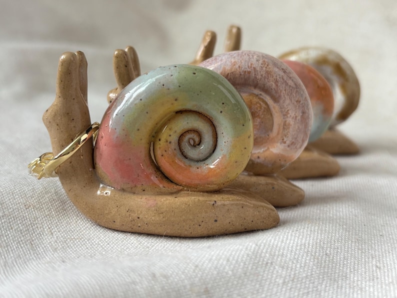 Ceramic Snails - Ring Holders, Plant Accessories, Knickknacks - Etsy