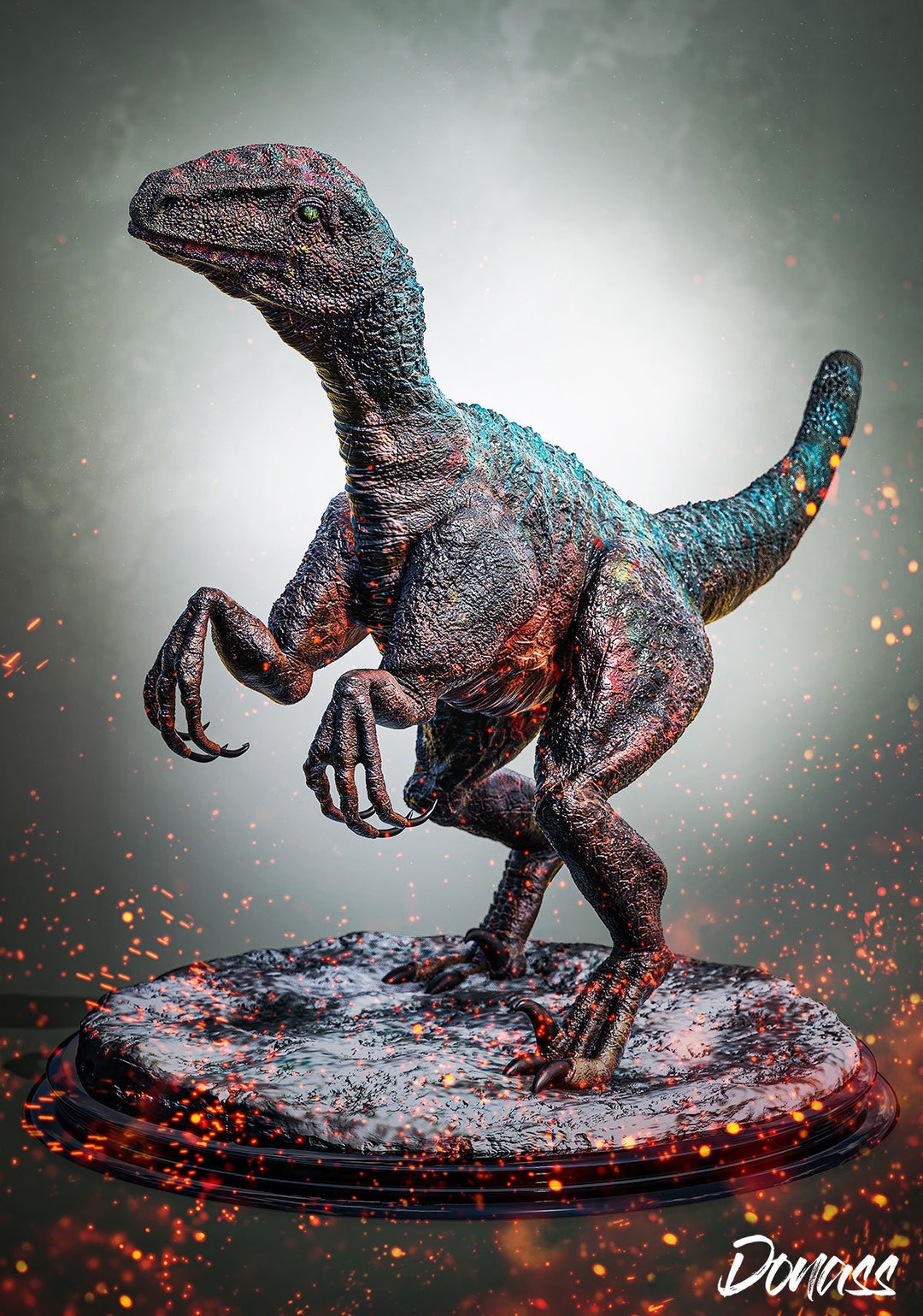 Velociraptor Ready to Print in VERY HIGH QUALITY - Etsy