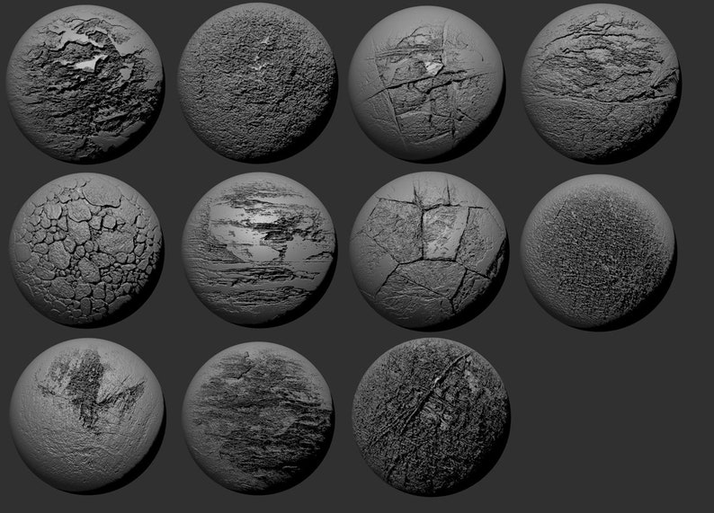 Plaster/rock Alpha for Zbrush - Etsy