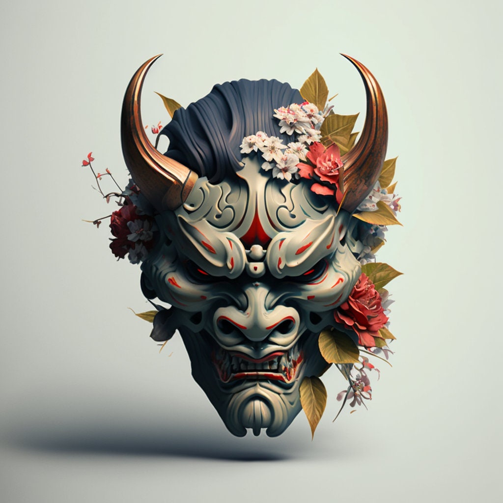 2 Midjourney Prompts for Oni Masks - Etsy