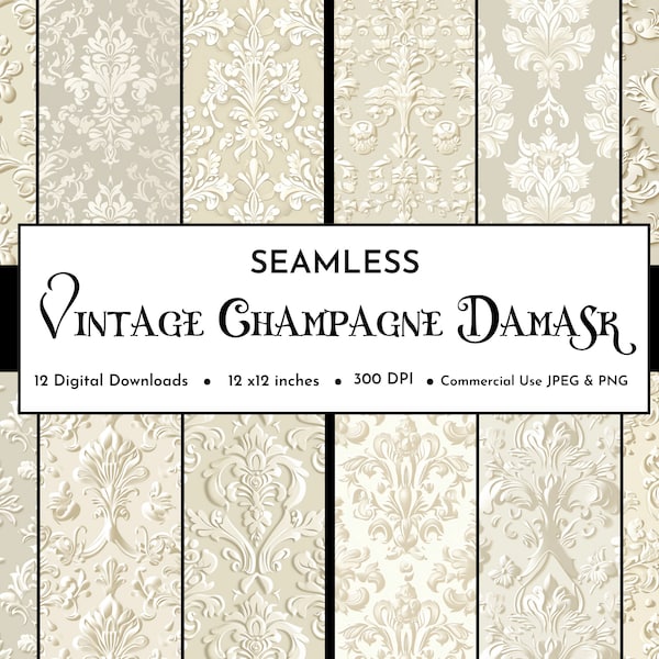 Damask Digital Paper - Etsy