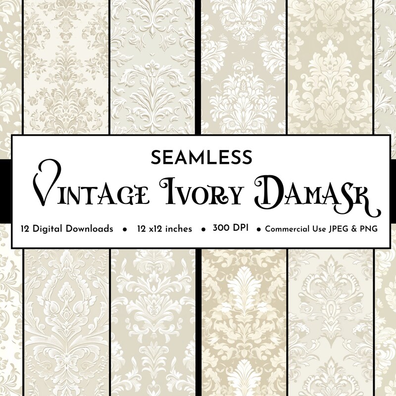 Damask Digital Paper - Etsy