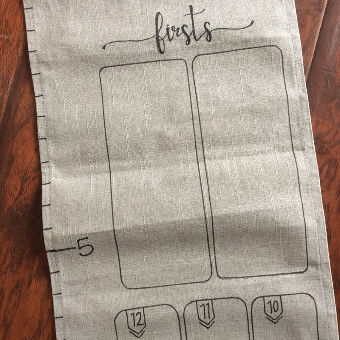 Custom Canvas Wall Growth Chart / Personalized Baby Shower Gift ...