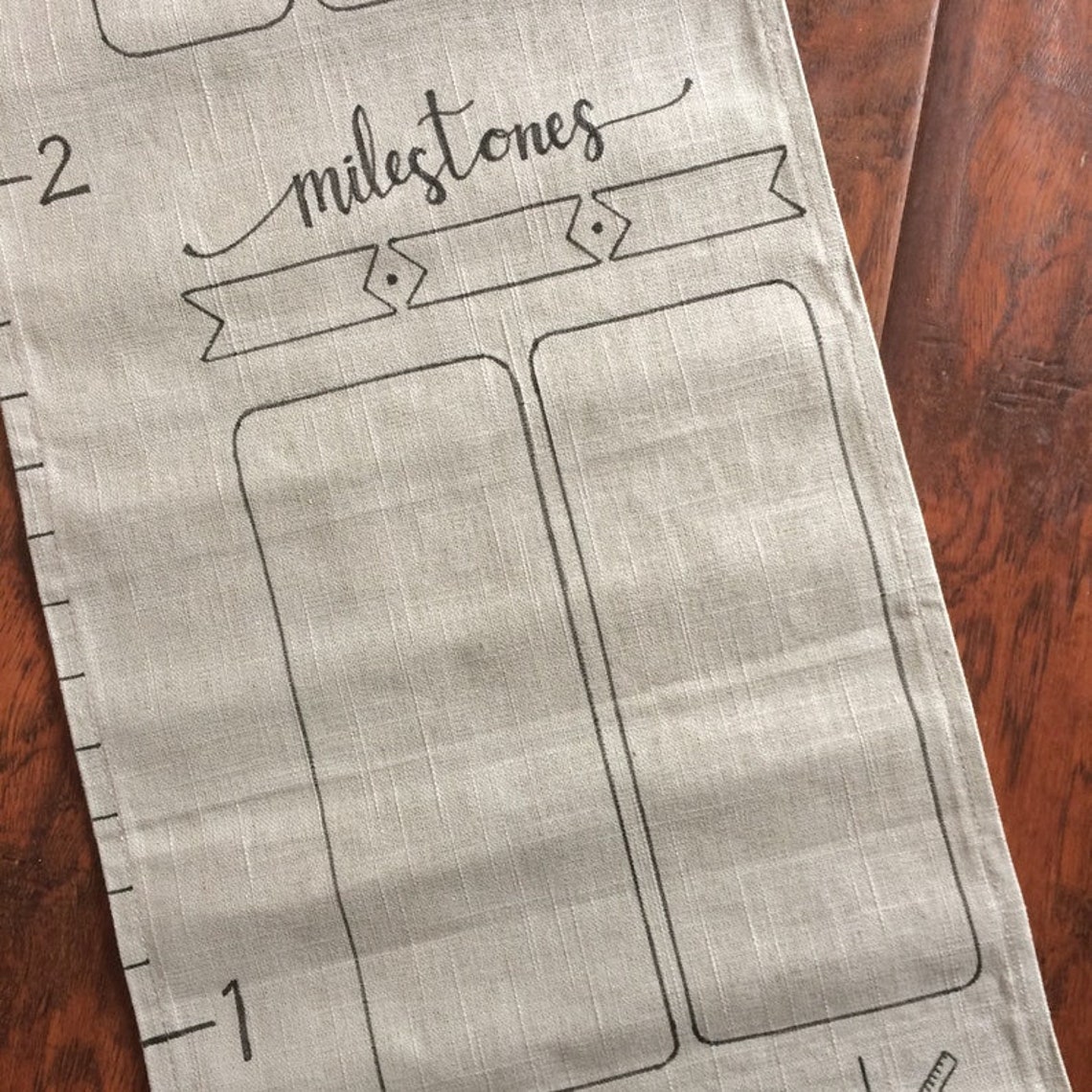 Custom Canvas Wall Growth Chart / Personalized Baby Shower Gift ...