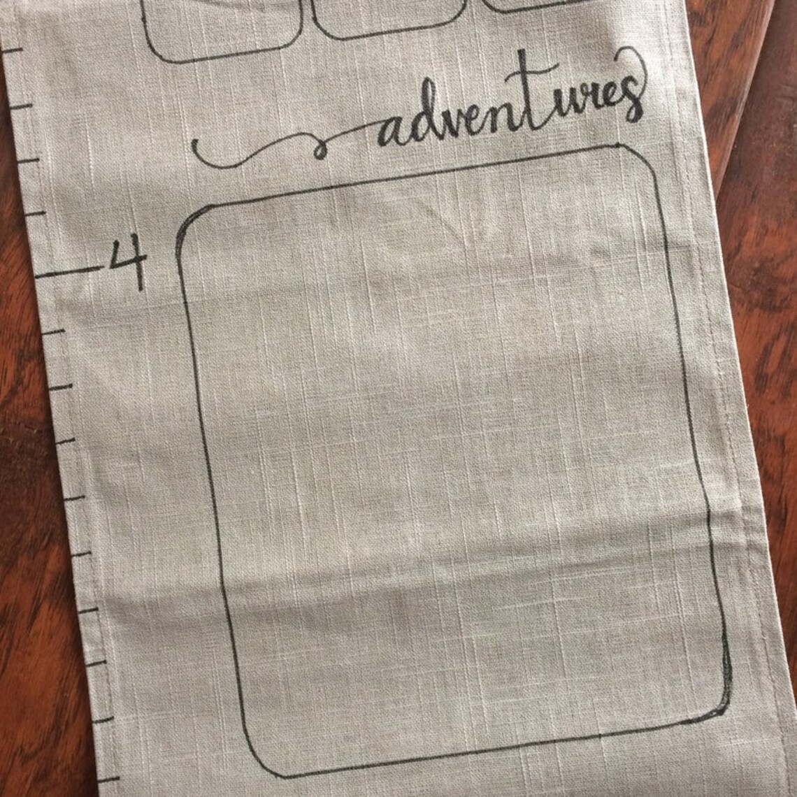 Custom Canvas Wall Growth Chart / Personalized Baby Shower - Etsy