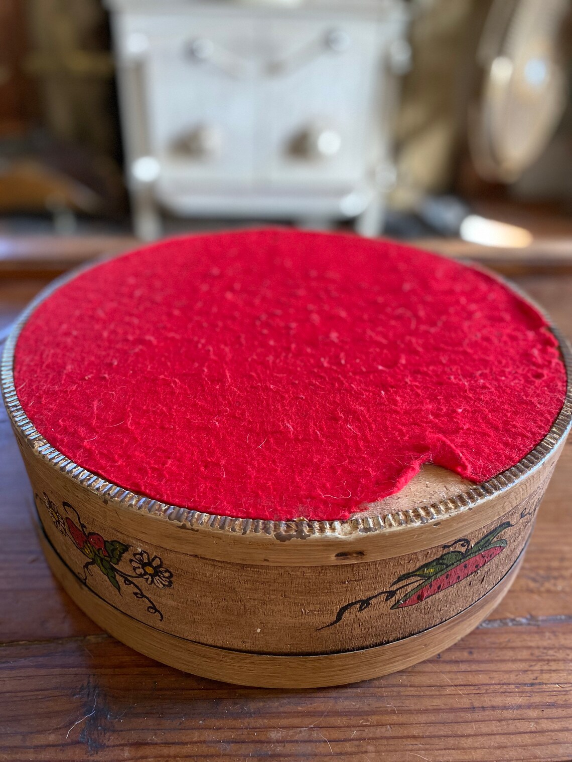 Vintage Hand Painted Cheese Box Country Farmhouse Rustic - Etsy