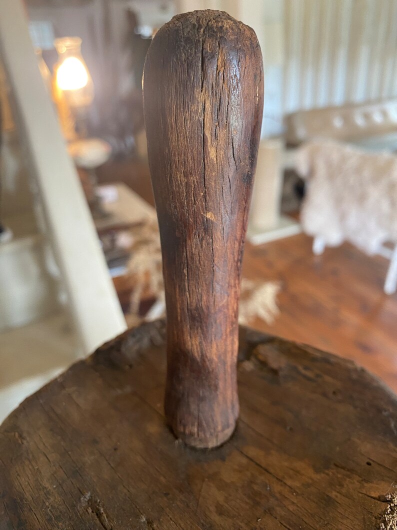 Primitive Antique Setting Maul Wooden Mallet Masonic Ceremonial Stone ...