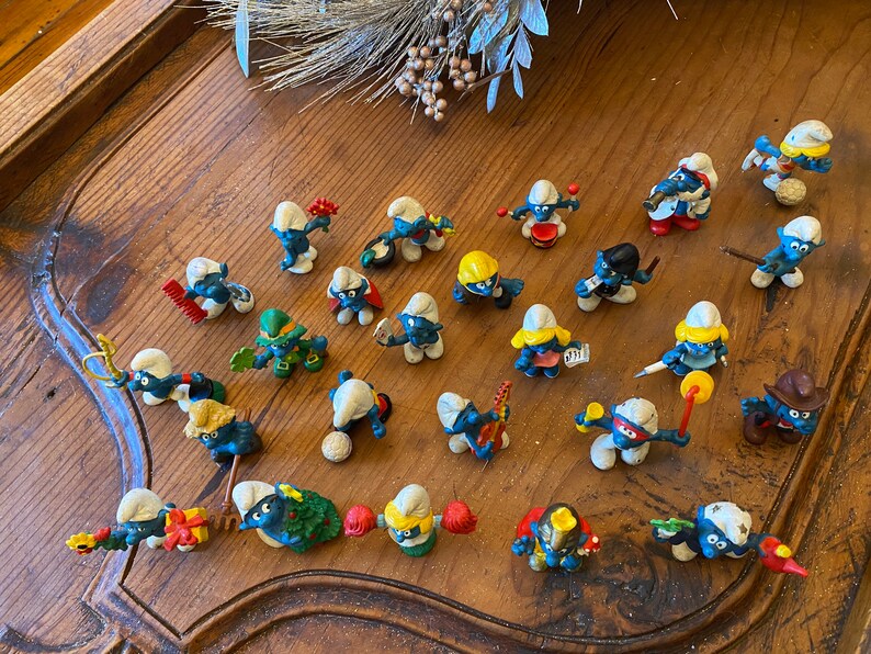 Vintage Smurf Figurines Collection - 1960s 1970s 1980s Variety - 25 ...