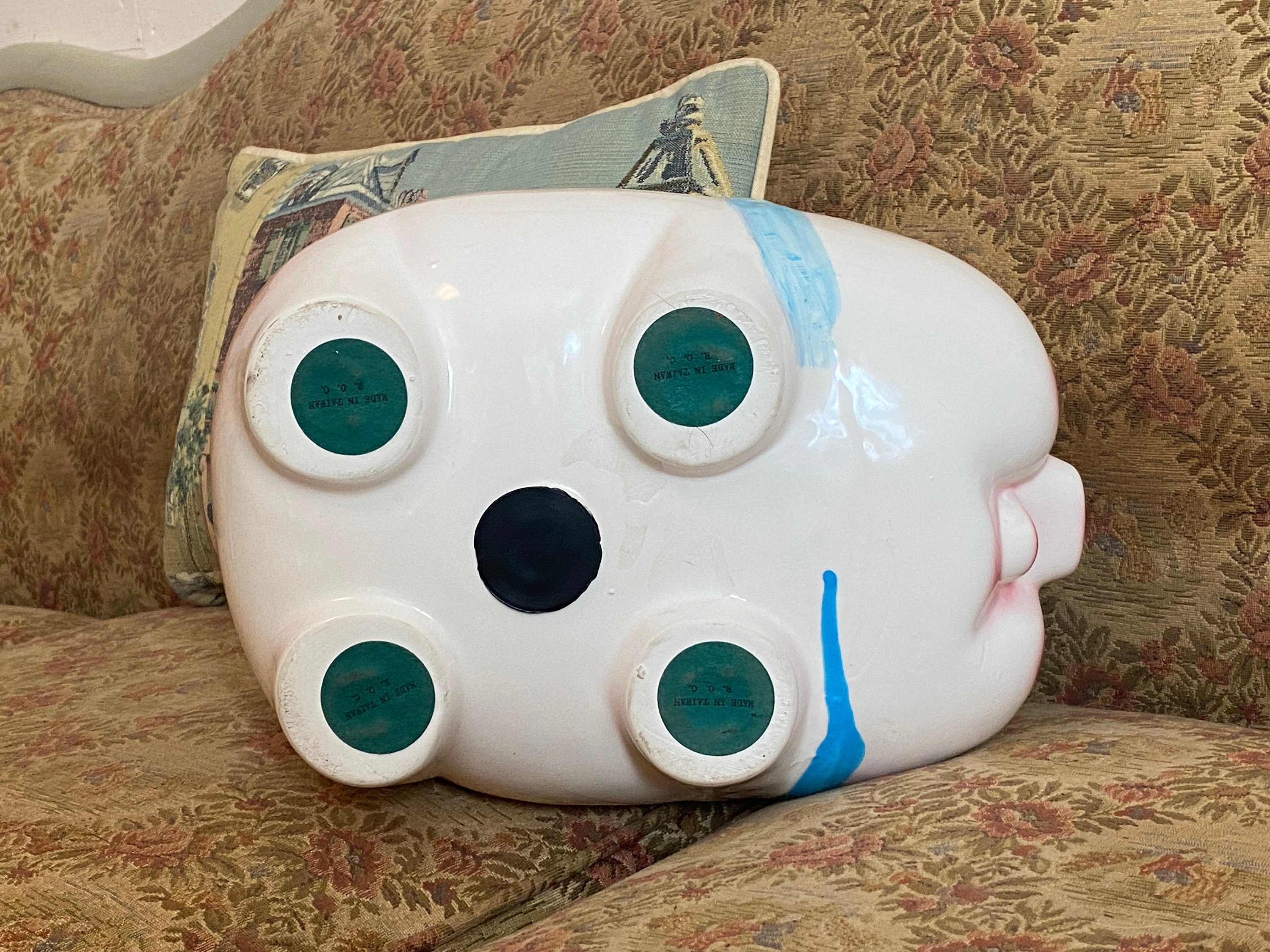 Vintage Ceramic Porcelain Piggy Bank Oversized Plays Old Macdonald Had ...