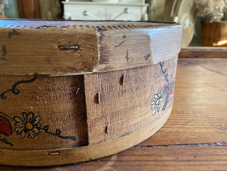 Vintage Hand Painted Cheese Box Country Farmhouse Rustic - Etsy
