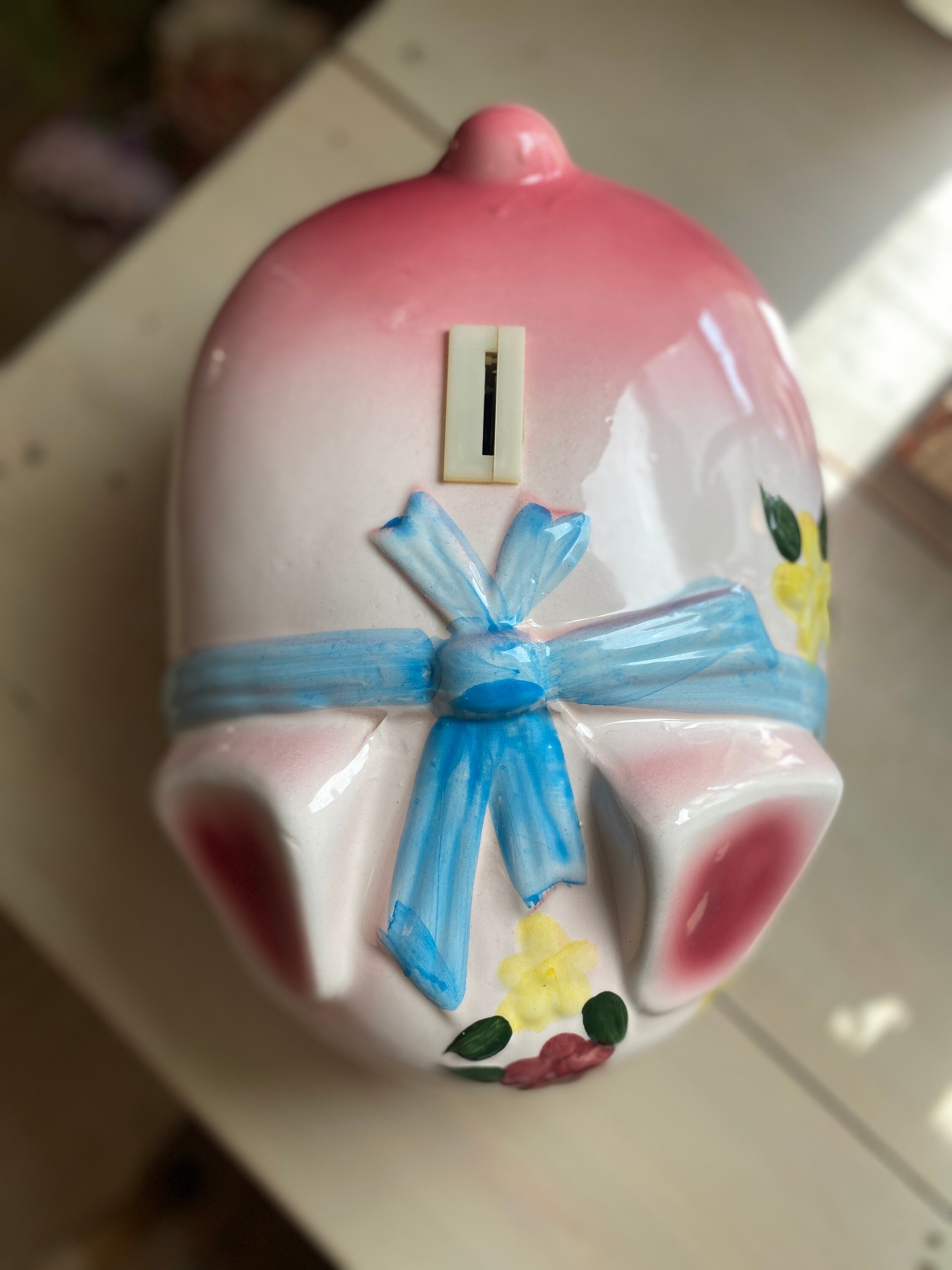 Vintage Ceramic Porcelain Piggy Bank Oversized Plays Old Macdonald Had ...