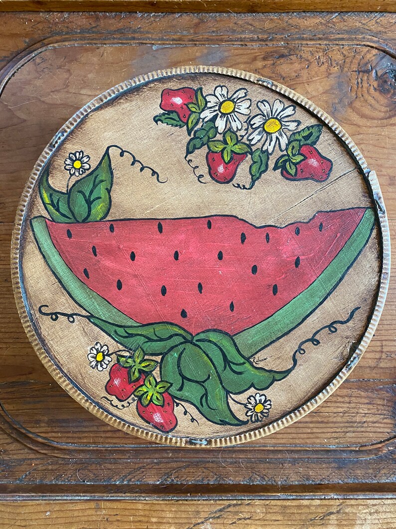 Vintage Hand Painted Cheese Box Country Farmhouse Rustic - Etsy