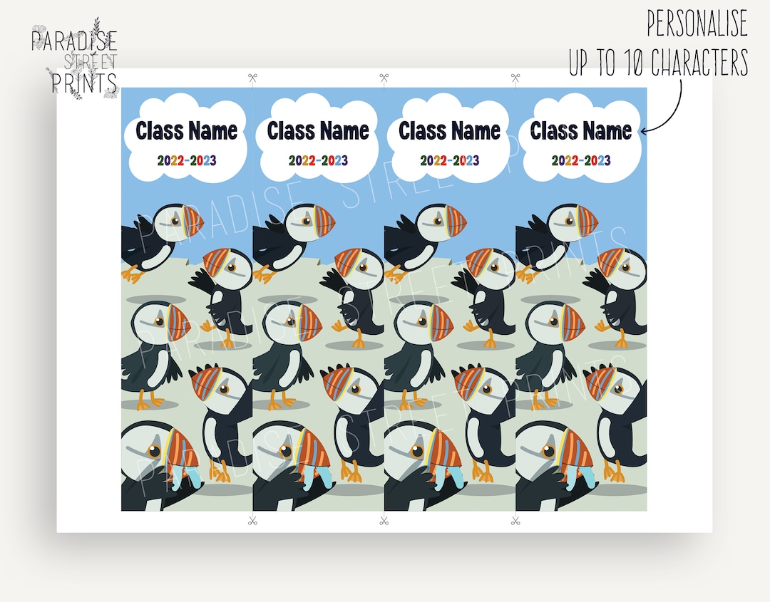 Personalised Puffin End of Year Student Bookmark, Graduation Gift ...