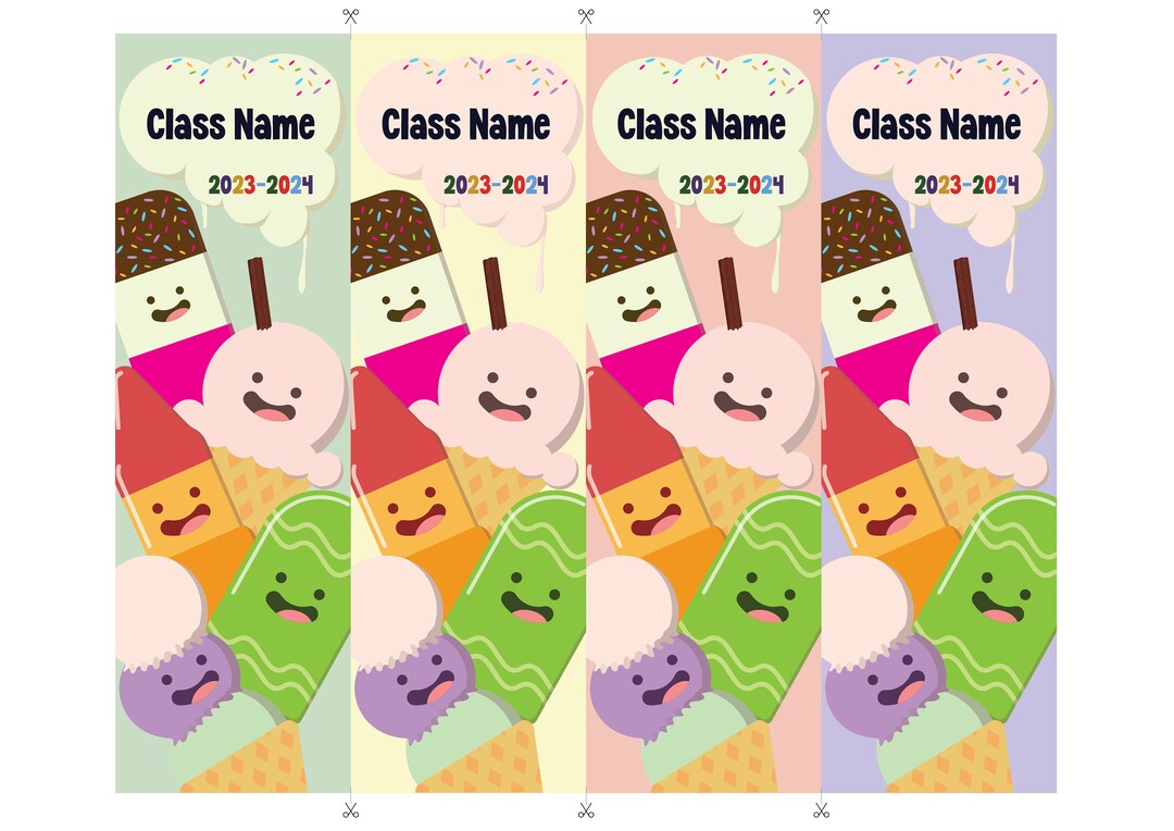 Personalised Ice Cream End of Year Student Bookmark, Graduation Gift ...