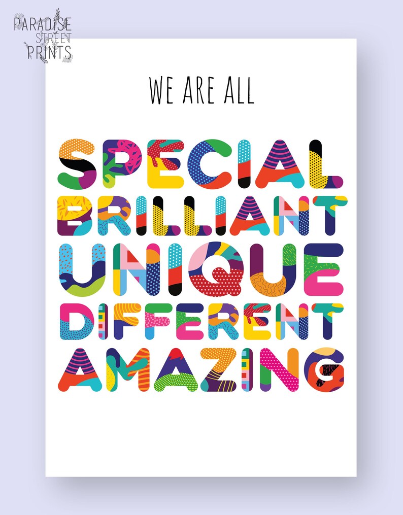 Inspiring Classroom Portrait Poster, Positive Kindness Poster, Children ...