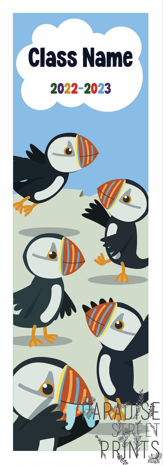 Personalised Puffin End of Year Student Bookmark, Graduation Gift ...