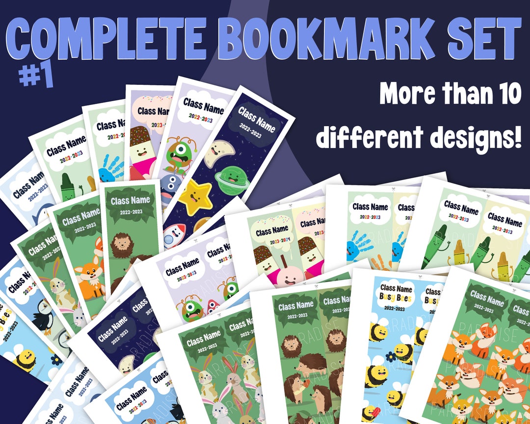 COMPLETE BOOKMARK SET #1 - More Than 10 Personalised End of Year ...