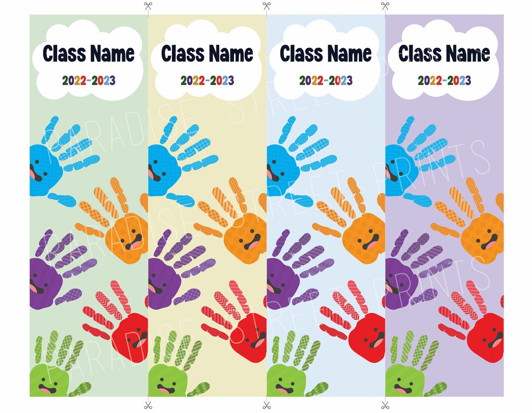 Personalised Handprint End of Year Student Bookmark, Graduation Gift ...