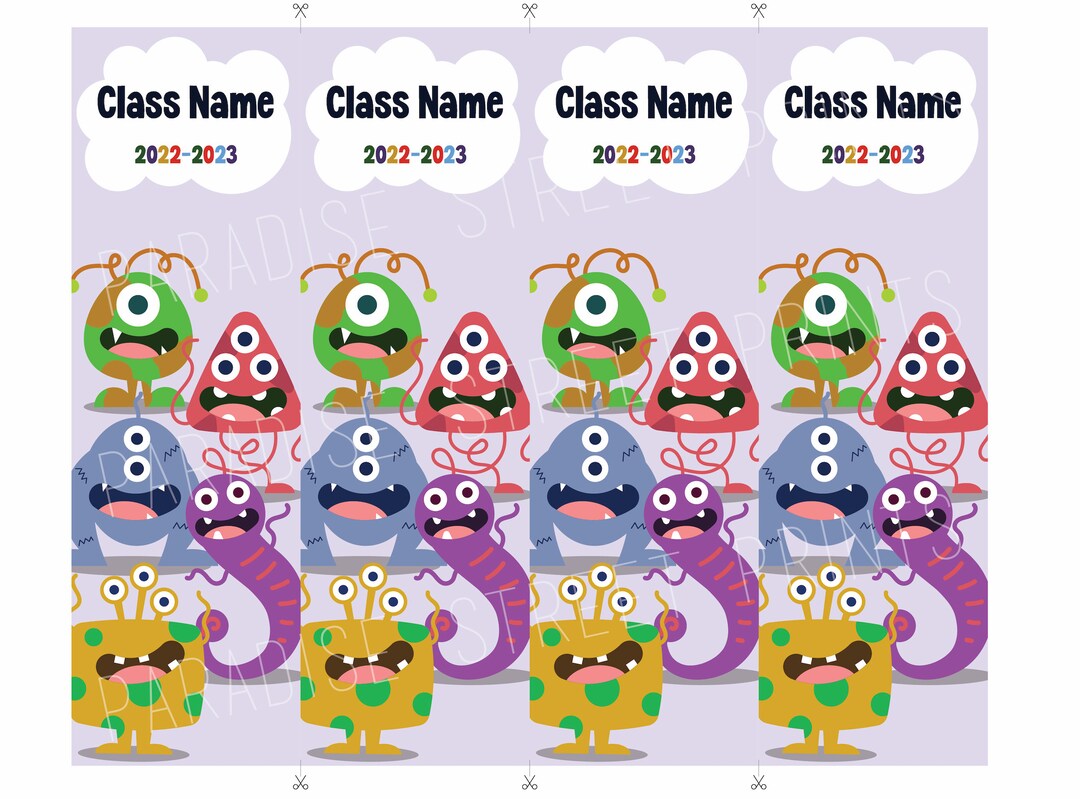 Personalised Monsters End of Year Student Bookmark, Graduation Gift ...