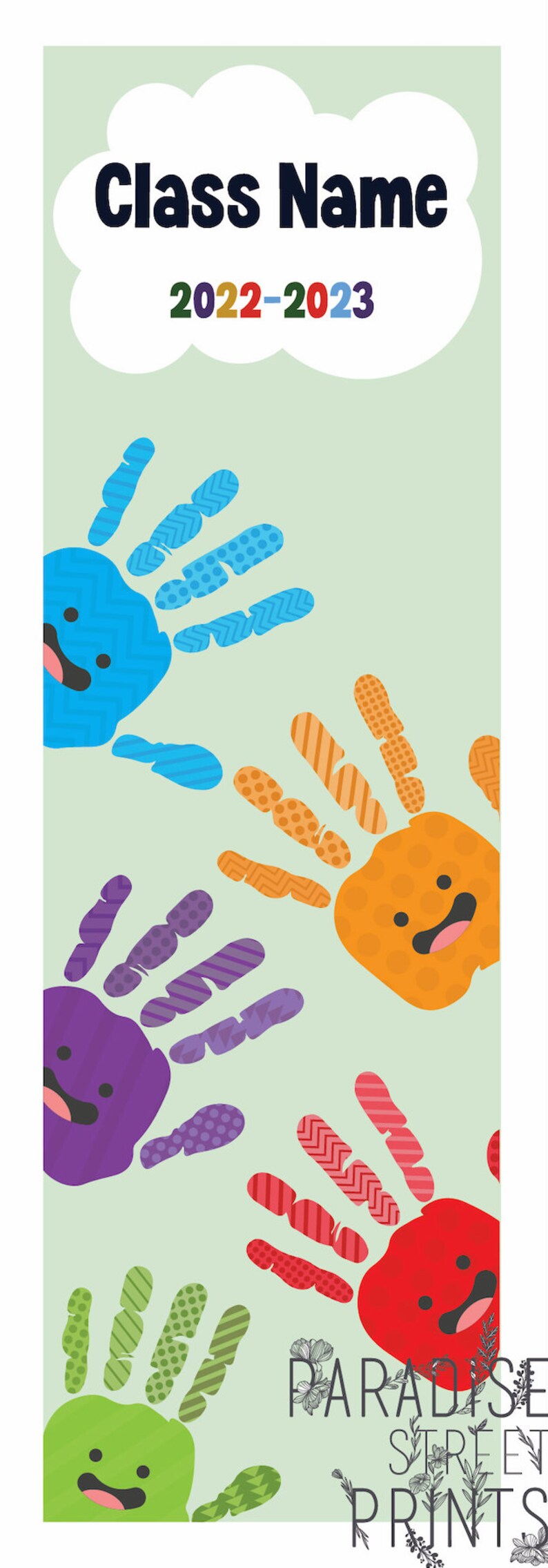 Personalised Handprint End of Year Student Bookmark, Graduation Gift ...