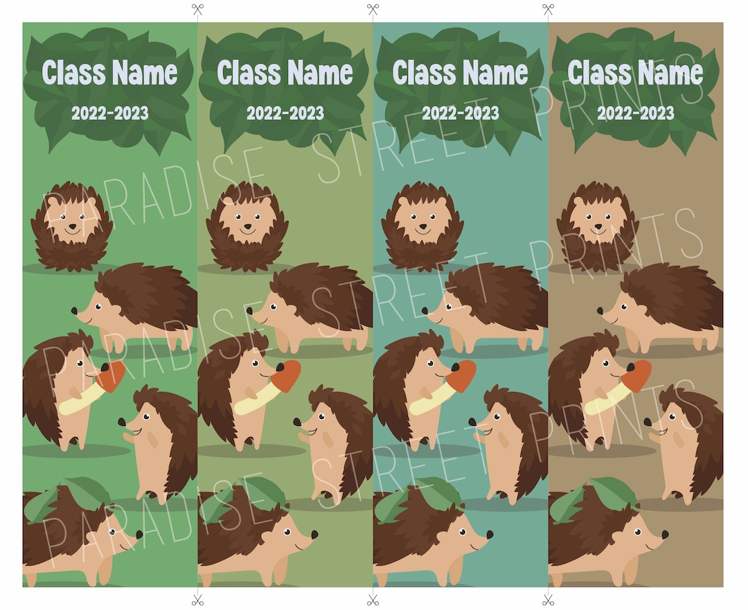 Personalised Hedgehog End of Year Student Bookmark, Graduation Gift ...