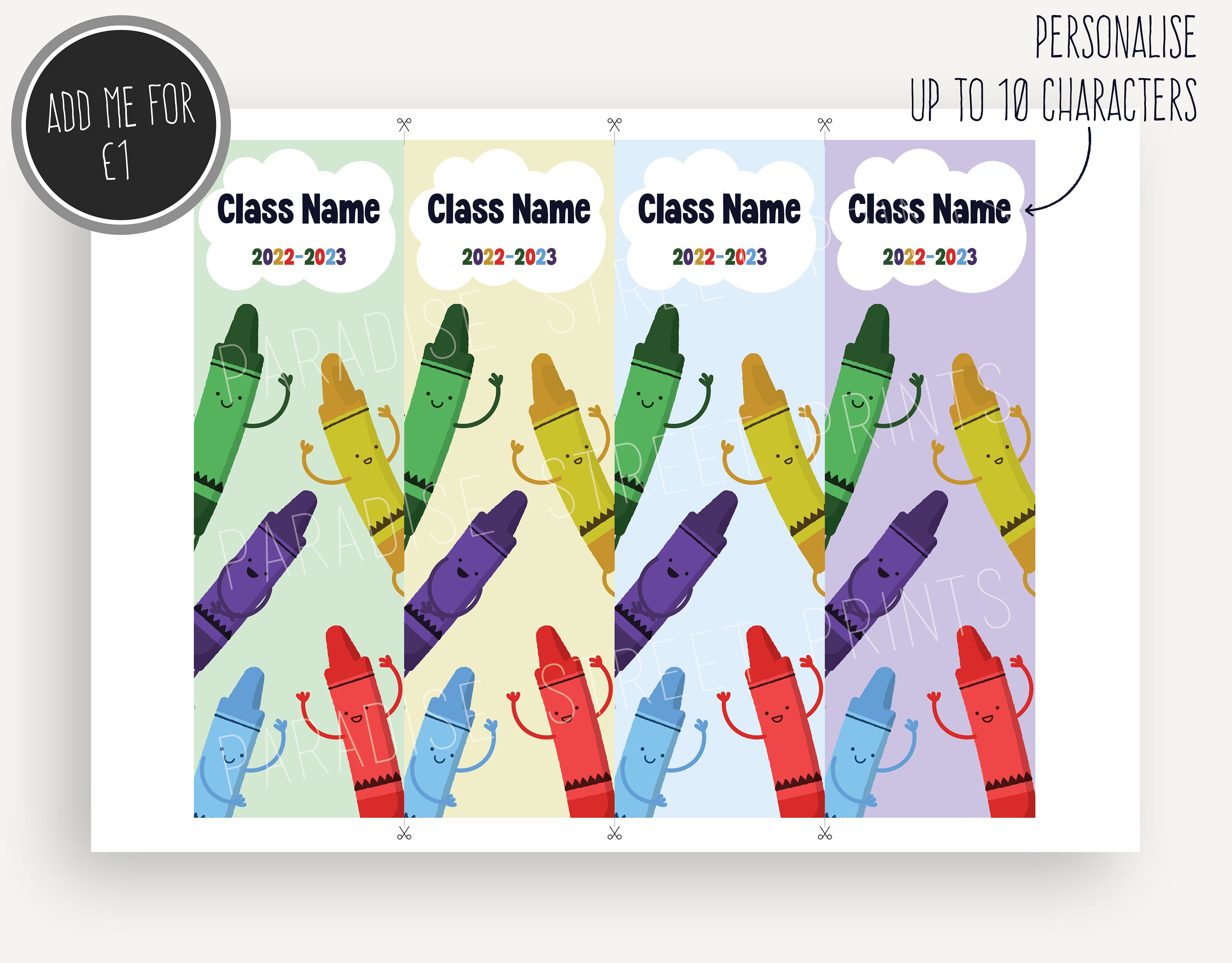 Personalised Crayons Print, End of Year Gift for Students, Teacher ...