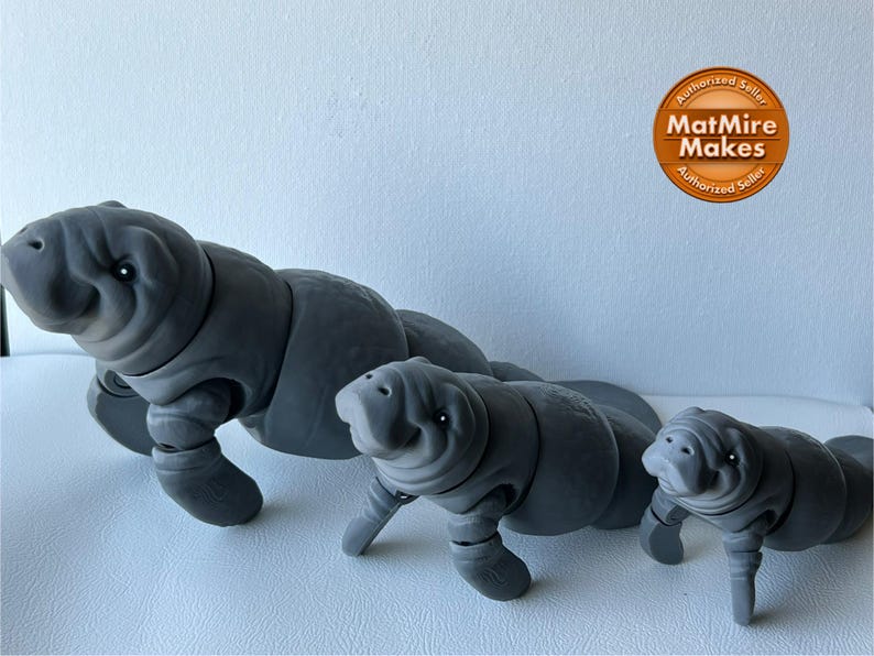 Manatee Flexi - 3D Printed Articulated Figurine - Etsy