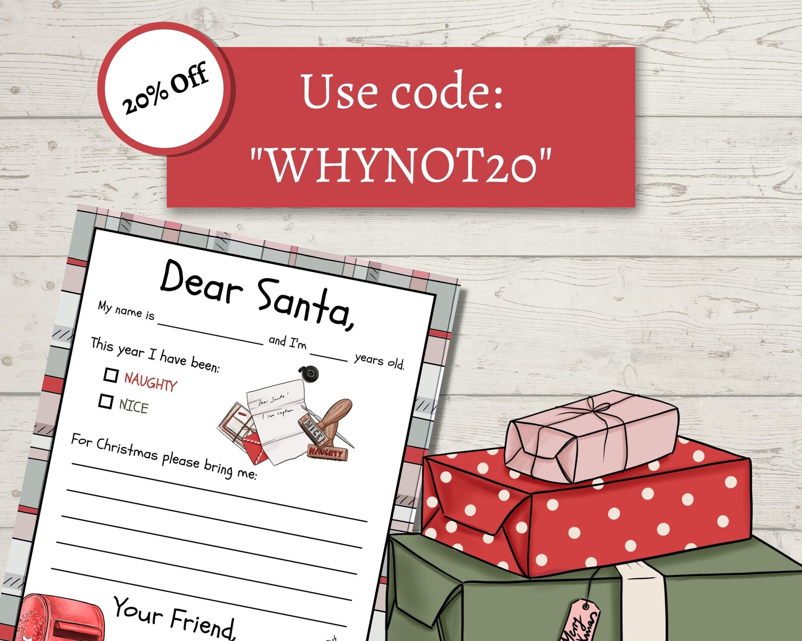 Letter to Santa Printable | Christmas Wish List | Dear Santa Printable ...
