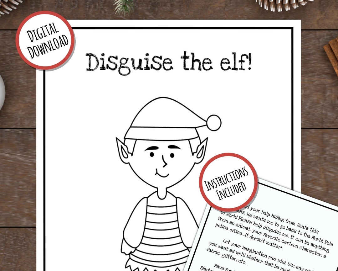 Elf in Disguise Project | Elf Printable | Christmas Game | Elf Disguise ...