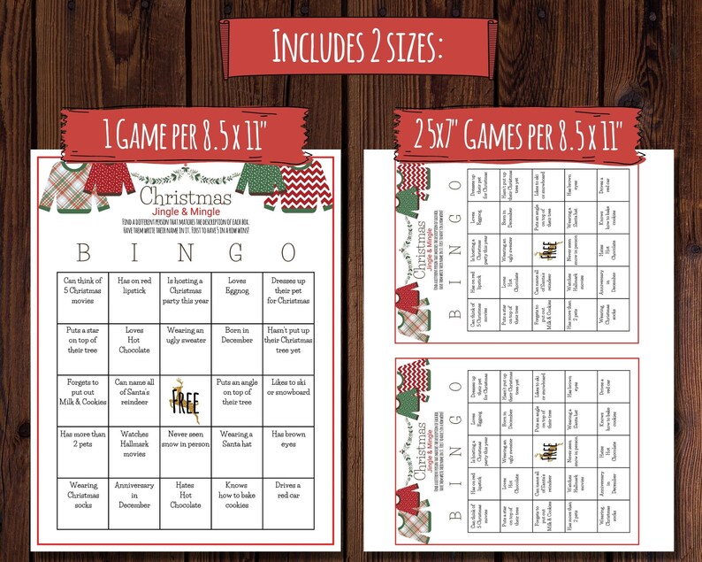 Christmas Jingle and Mingle Game | Holiday Office Party Games | Fun ...