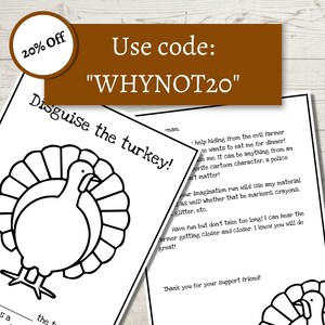 Turkey in Disguise Project | Turkey Printable | Thanksgiving Game ...