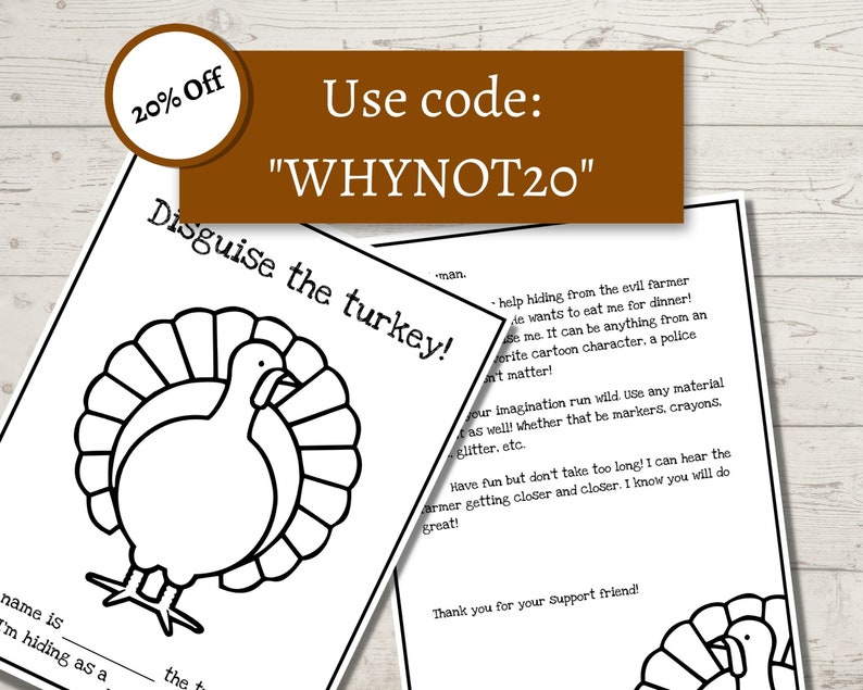 Turkey in Disguise Project | Turkey Printable | Thanksgiving Game ...