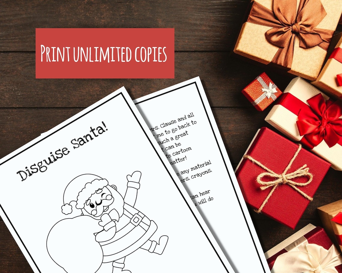 Santa in Disguise Project | Santa Printable | Christmas Game | Santa ...