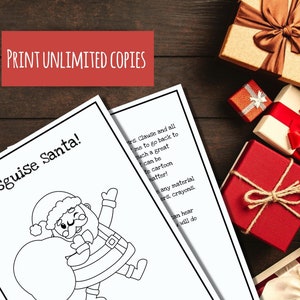 Santa in Disguise Project | Santa Printable | Christmas Game | Santa ...