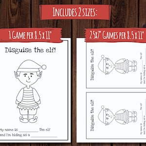 Elf in Disguise Project | Elf Printable | Christmas Game | Elf Disguise ...