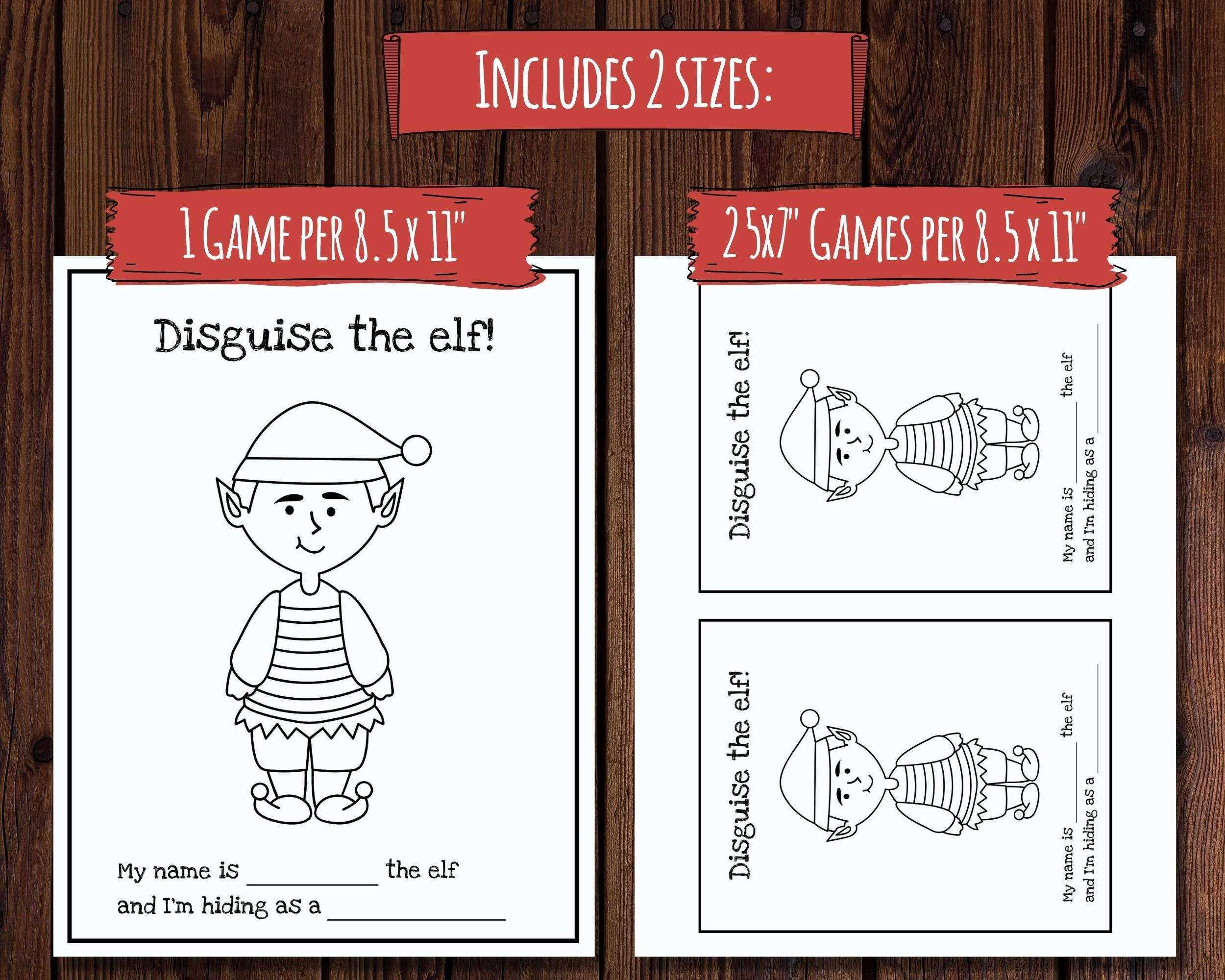 Elf in Disguise Project | Elf Printable | Christmas Game | Elf Disguise ...