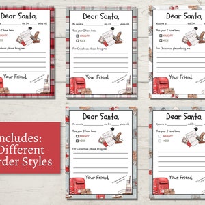 Letter to Santa Printable | Christmas Wish List | Dear Santa Printable ...