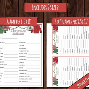 Christmas Word Scramble Game | Printable Christmas Party Games ...