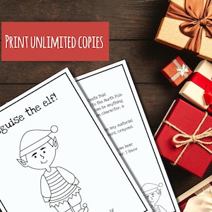 Elf in Disguise Project | Elf Printable | Christmas Game | Elf Disguise ...