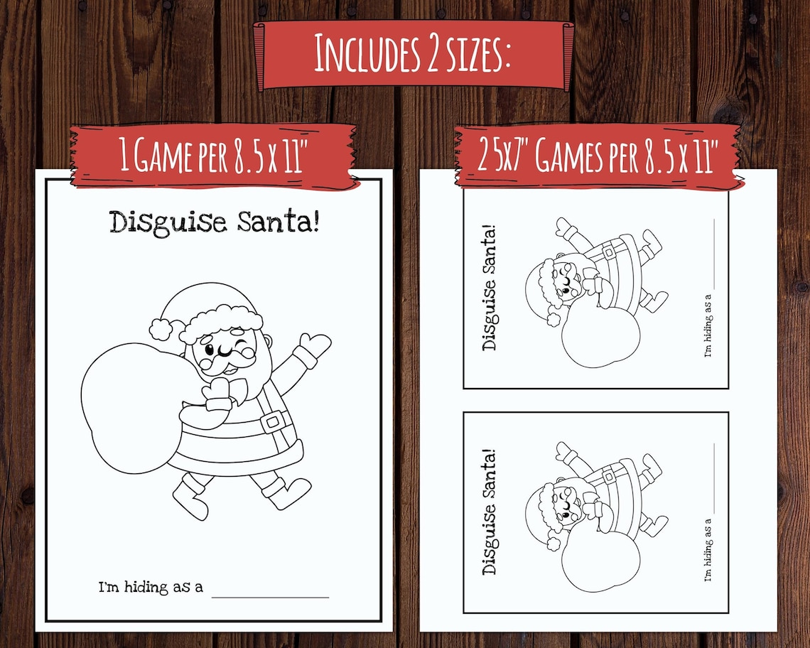 Santa in Disguise Project | Santa Printable | Christmas Game | Santa ...