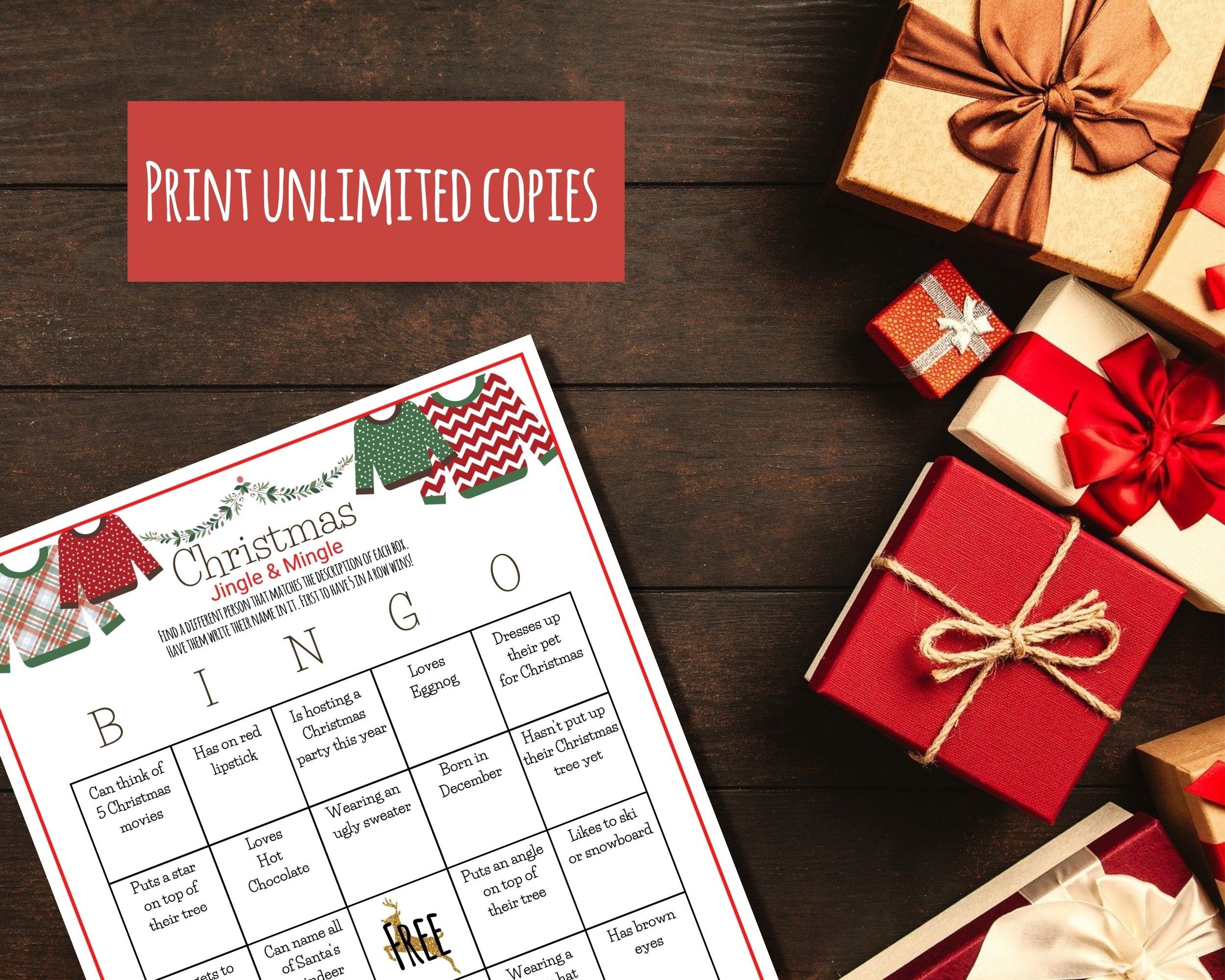 Christmas Jingle and Mingle Game | Holiday Office Party Games | Fun ...