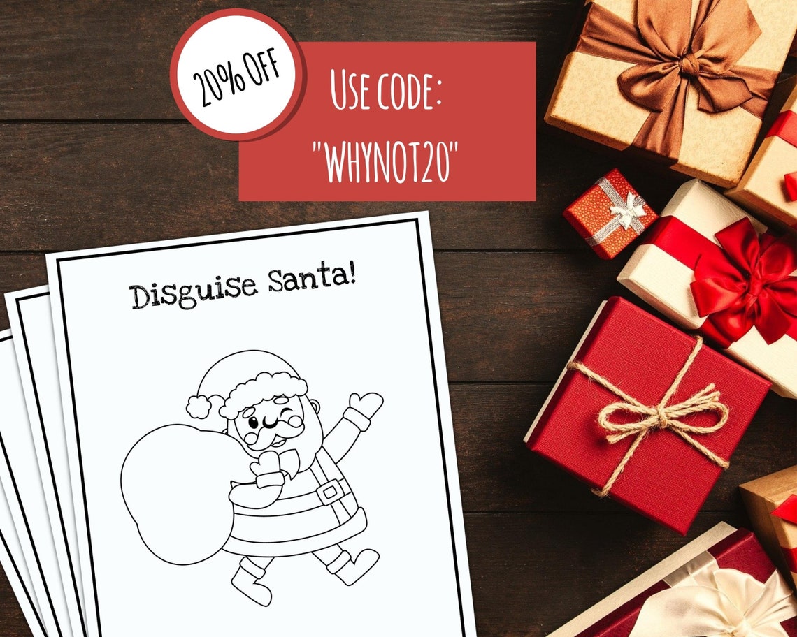 Santa in Disguise Project | Santa Printable | Christmas Game | Santa ...
