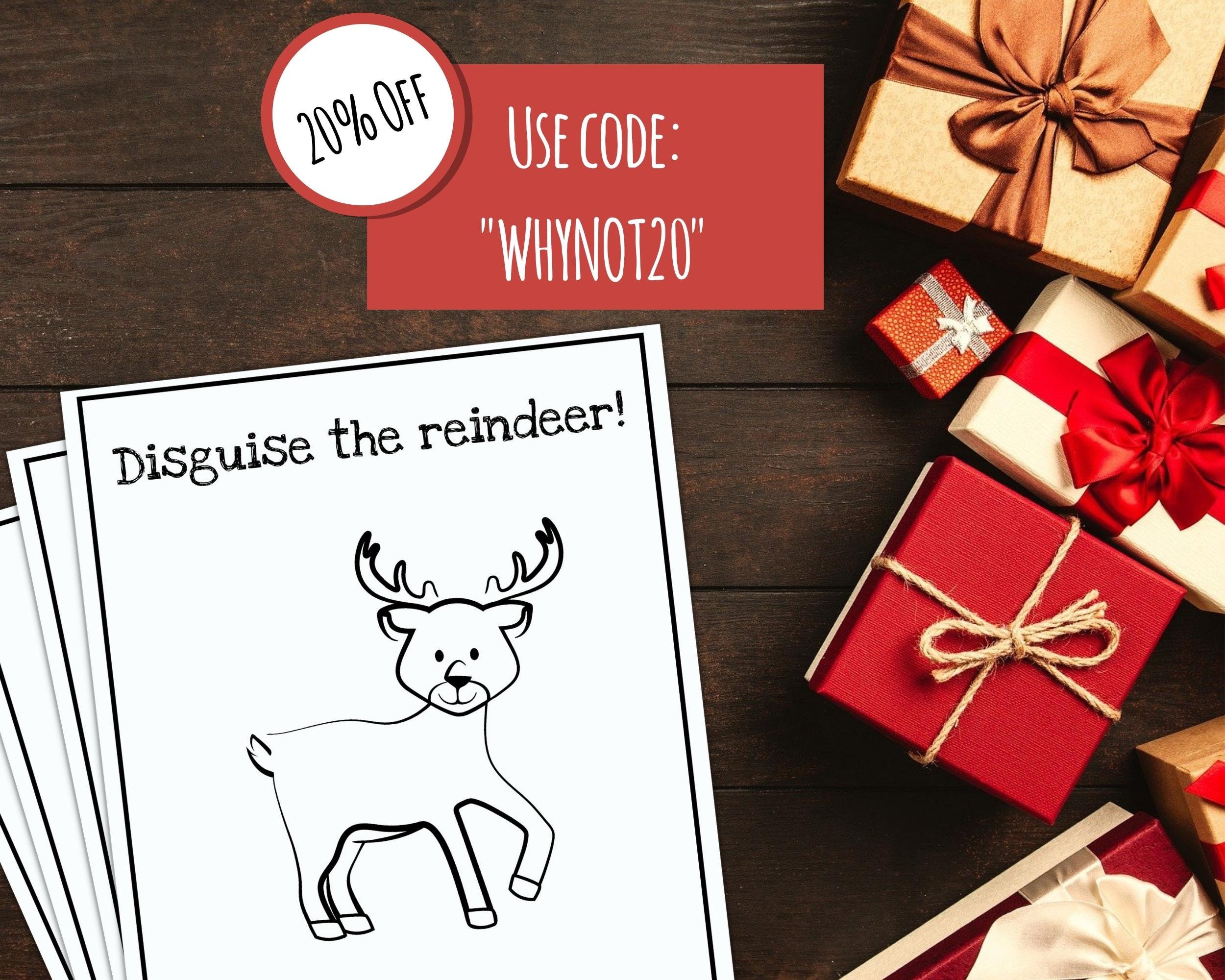 Reindeer in Disguise Project | Reindeer Printable | Christmas Game ...