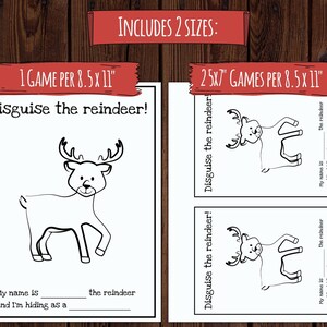Reindeer in Disguise Project | Reindeer Printable | Christmas Game ...
