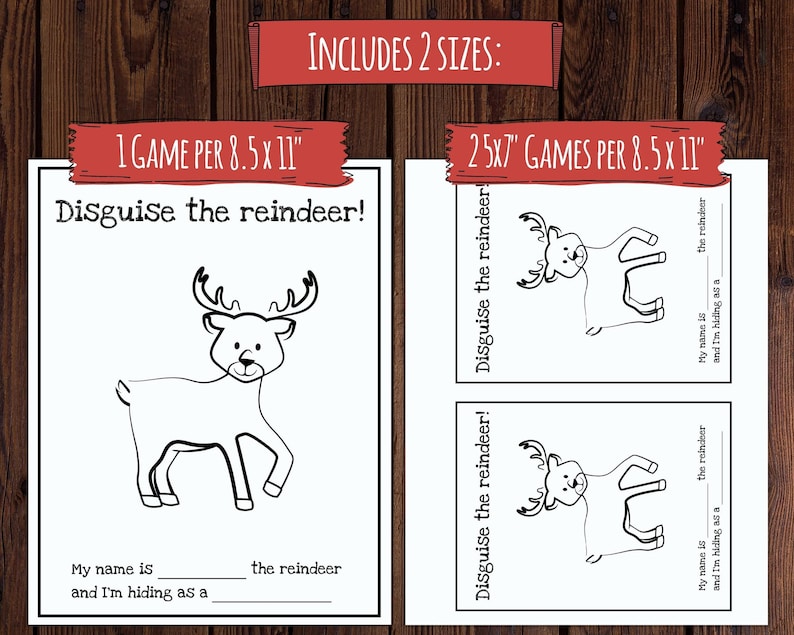 Reindeer in Disguise Project | Reindeer Printable | Christmas Game ...