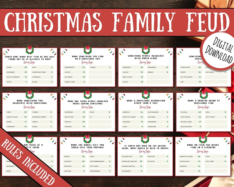 Christmas Family Feud | Christmas Trivia Game | Virtual Holiday Games ...